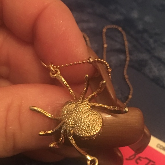 Betsey Johnson | Jewelry | Betsy Johnson Nwt Spider Necklace | Poshmark